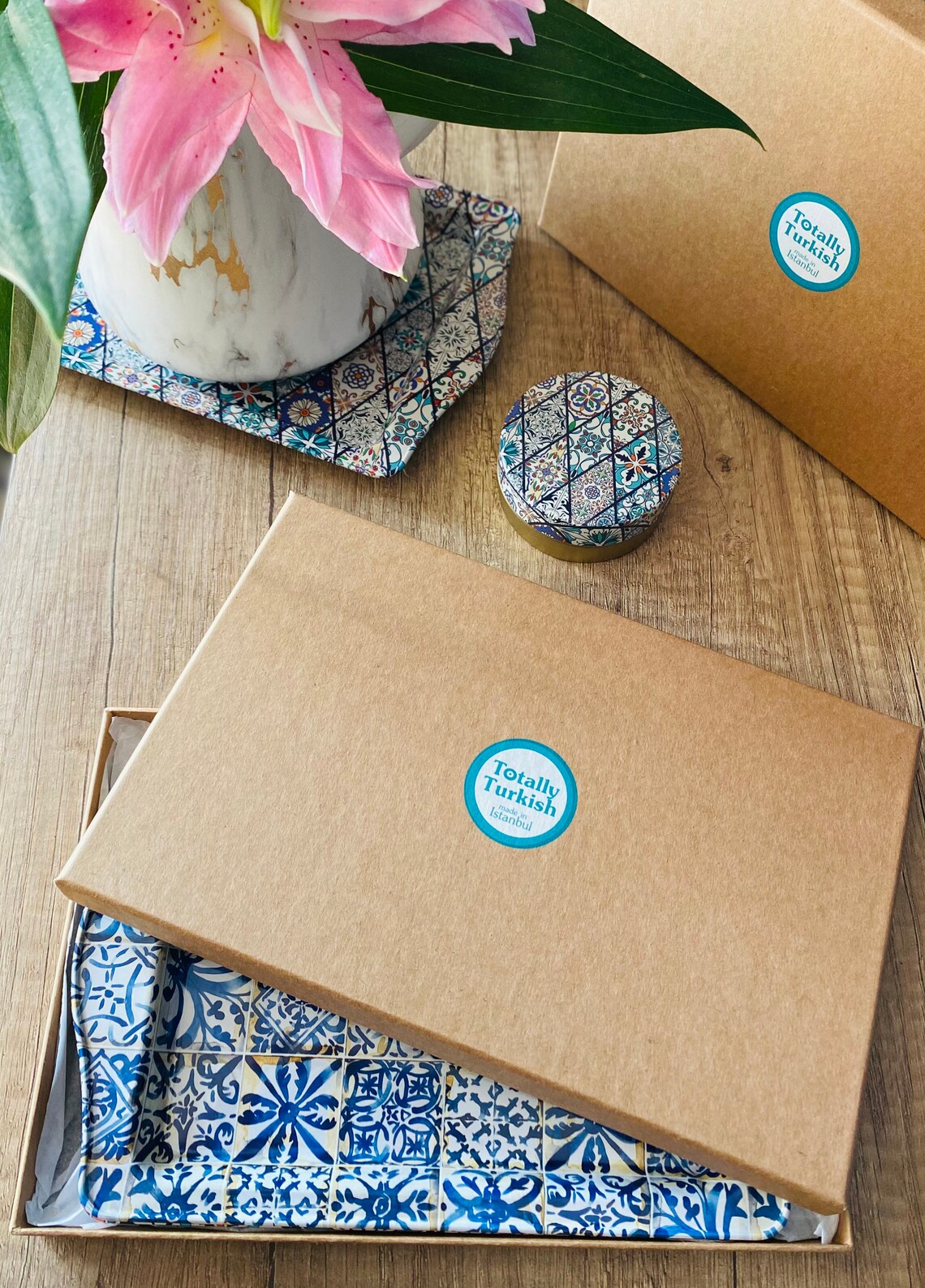 TWIN PACK of TRAYS With Gift Box Turkish / Moroccan / | Etsy