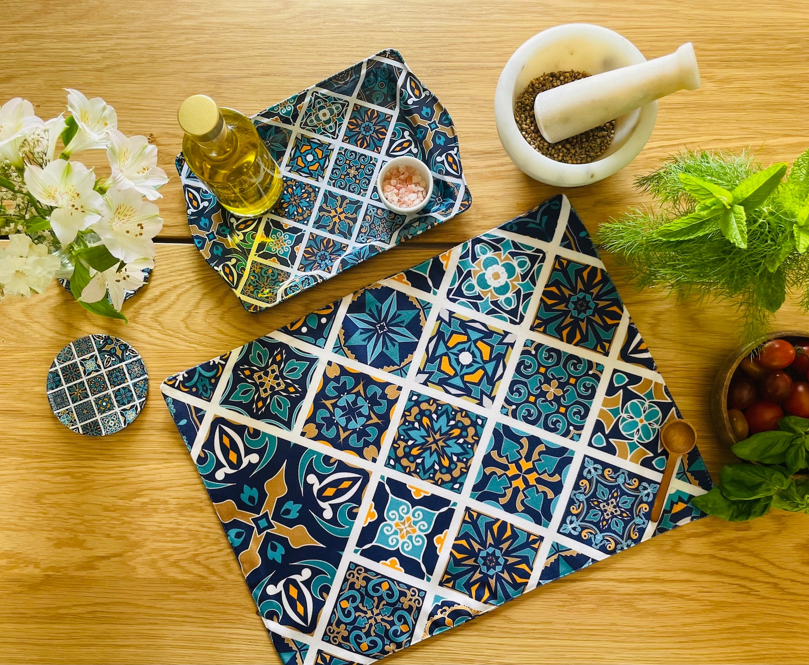 Placemats / Mediterranean Persian Pattern Placemats Set of - Etsy