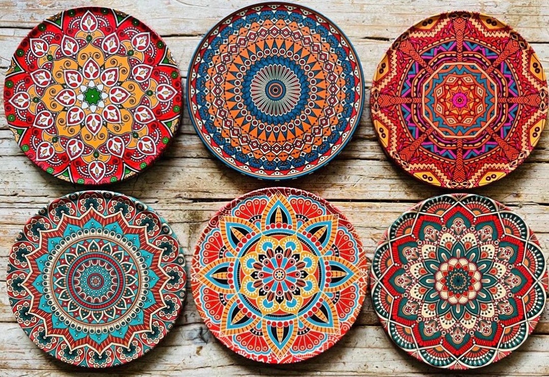 Coasters | Set of 6 Drink Coasters | Turkish Persian Art Coasters ...
