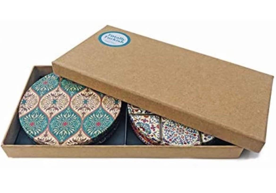 Coasters Set Set of 6 Decorative Design Coasters With | Etsy