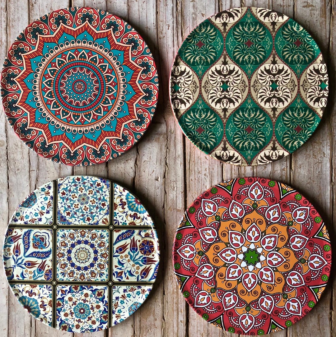 Set of 4 Coasters / Various Coaster Sets / Turkish Mediterranean ...