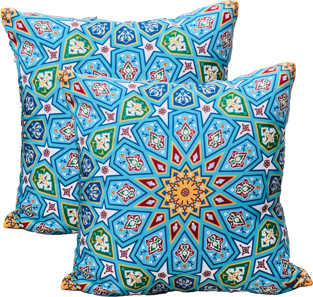 Handmade Mediterranean Cushion Cover: Boho Decor Pillow (43cm) - Etsy