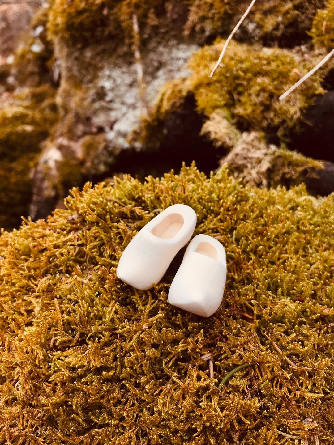 Miniature Wooden Clogs for Elves in Nature Only 3-4 Cm Tall Joy for ...