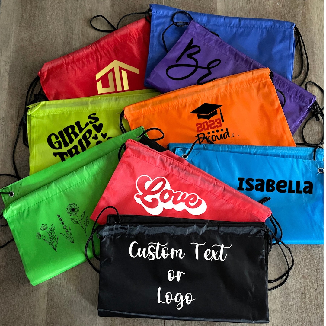 Custom Drawstring Bags, Personalized Drawstring Backpack, Lightweight ...