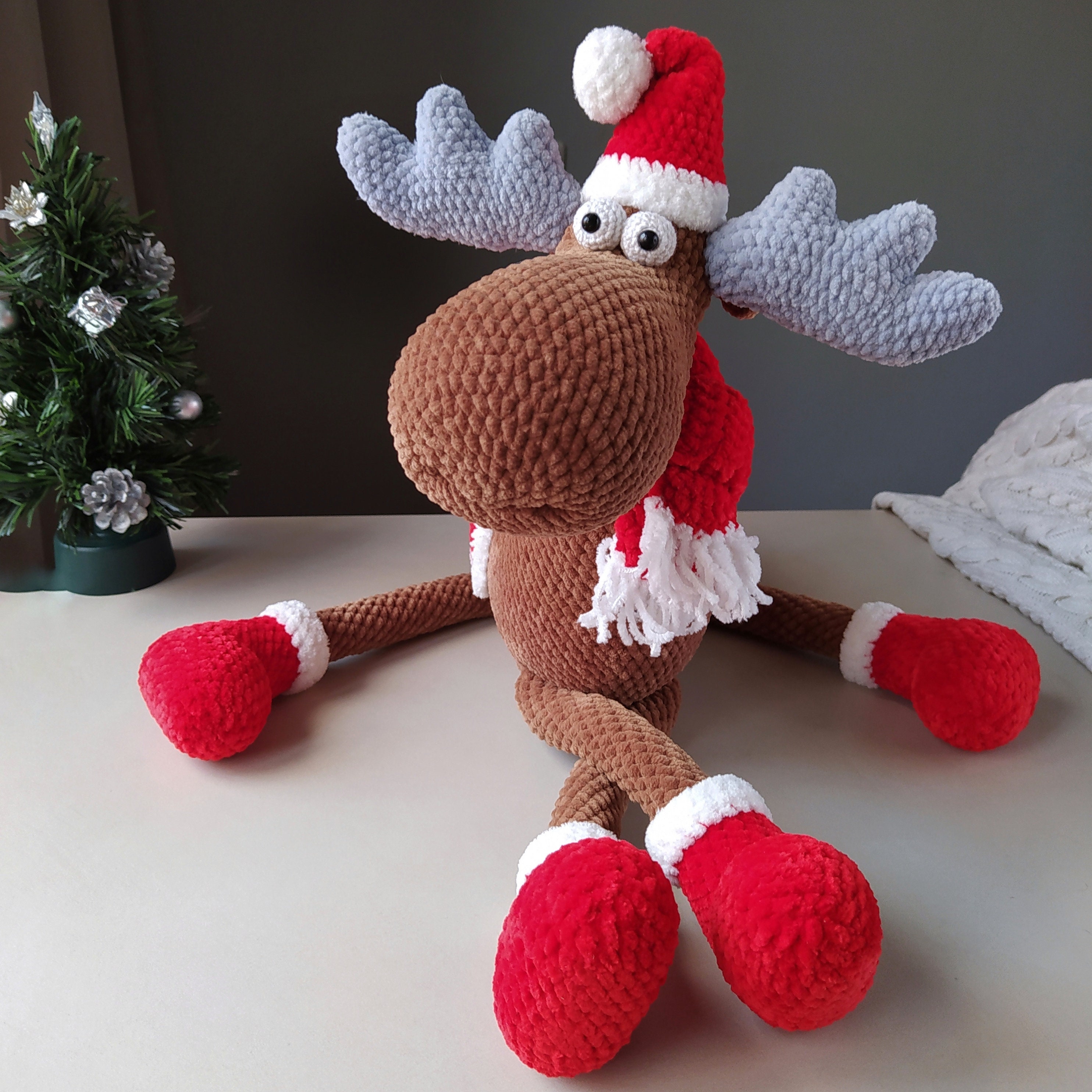 Moose Amigurumi Crochet Pattern. Tutorial Christmas Elk. - Etsy