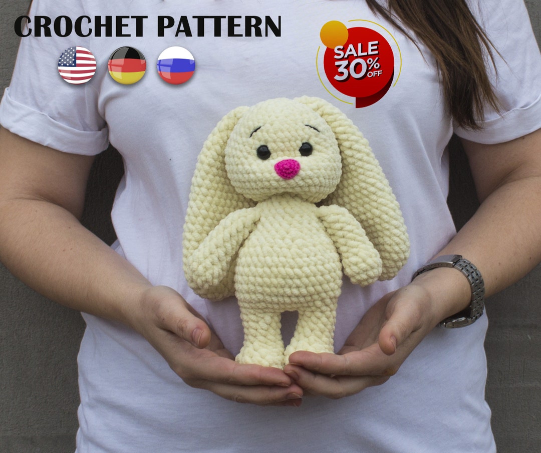 Bunny Plushie CROCHET PATTERN. Easy Crochet Pattern. Mini - Etsy