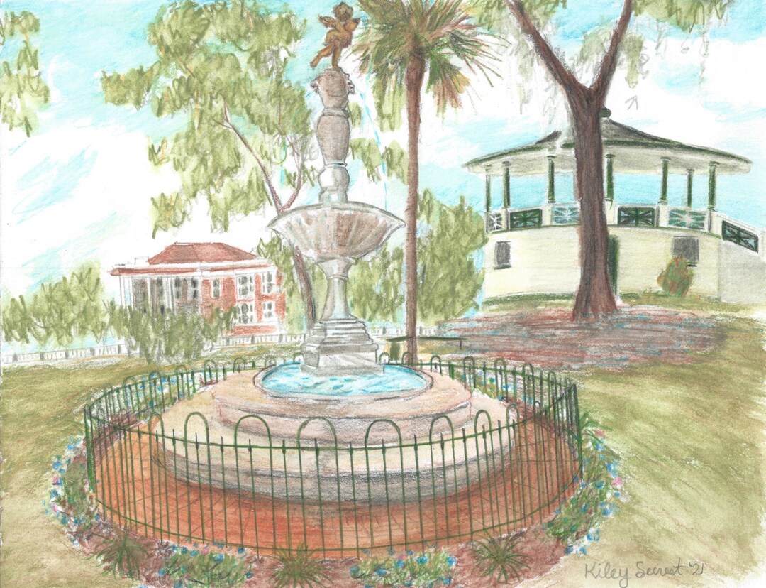 Mary Dillon Fountain Klutho Park Springfield Jacksonville - Etsy