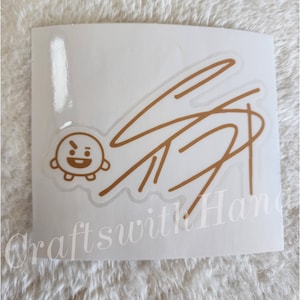 BTS BT21 Signature Waterproof Stickers (ready to Ship) - Etsy