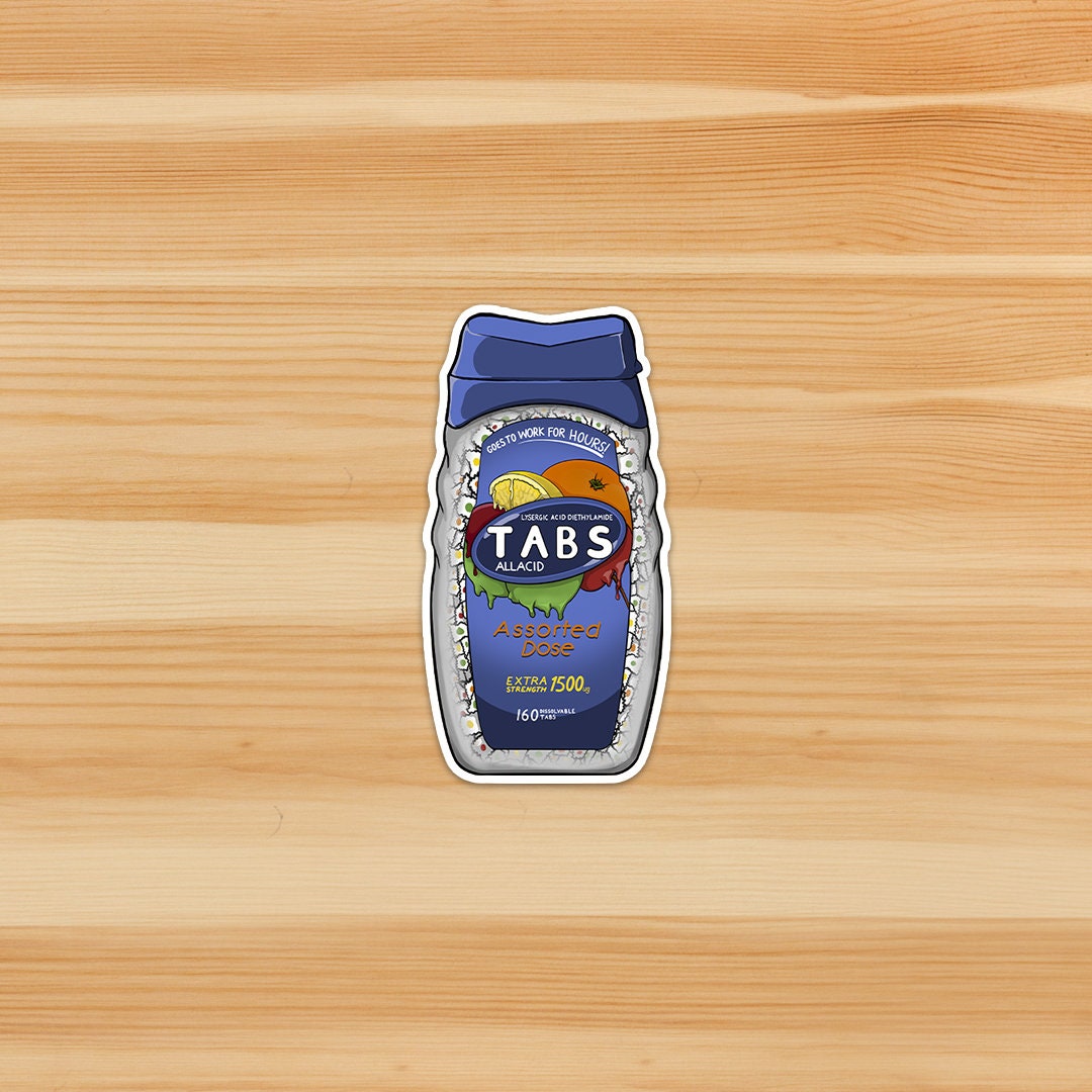 Acid Tabs | LSD | Tripping Balls | Tums | Parody Logo | Vinyl Sticker ...