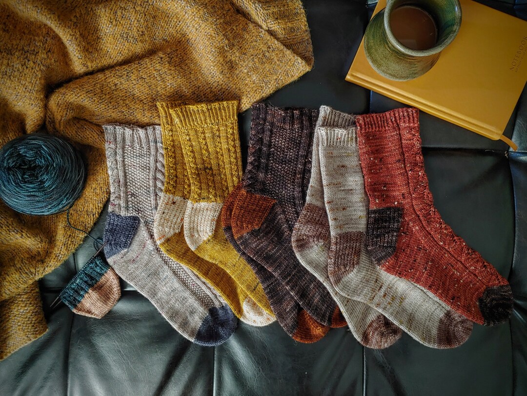 Sweater Weather Sock Collection - Toe up Construction, Sock Knitting ...