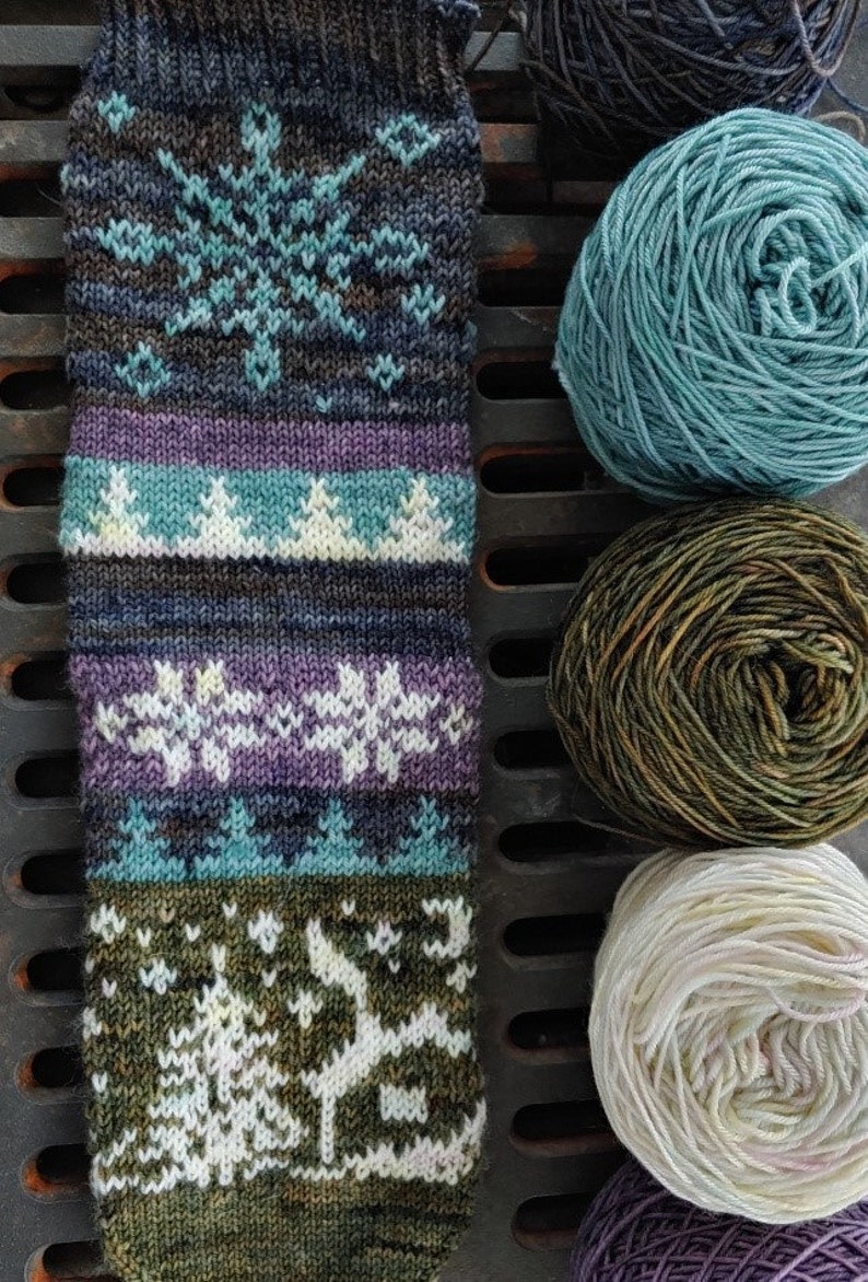 Deep Winter Socks Knitting Pattern Stranded Colorwork Socks | Etsy