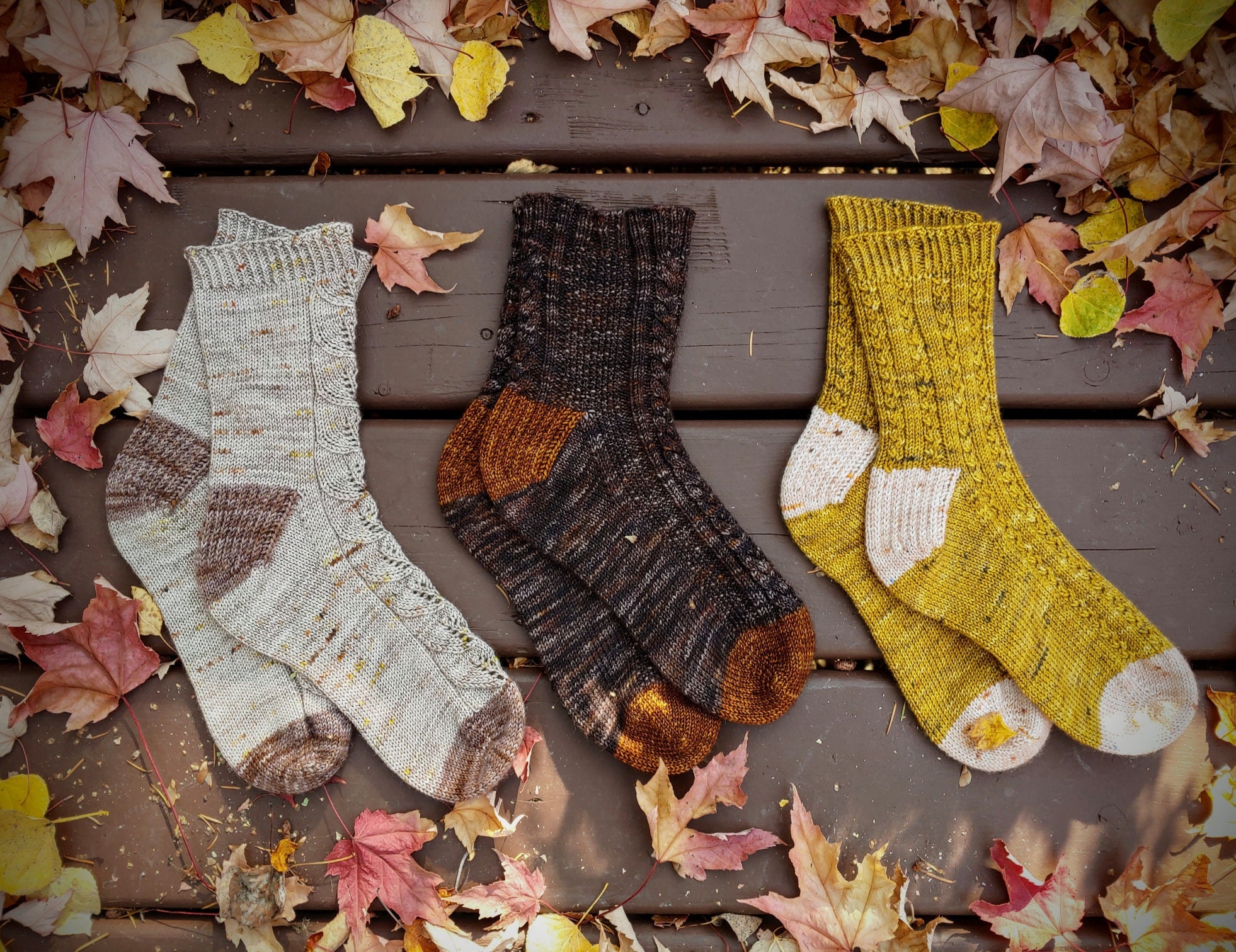 Sweater Weather Sock Collection - Toe up Construction, Sock Knitting ...