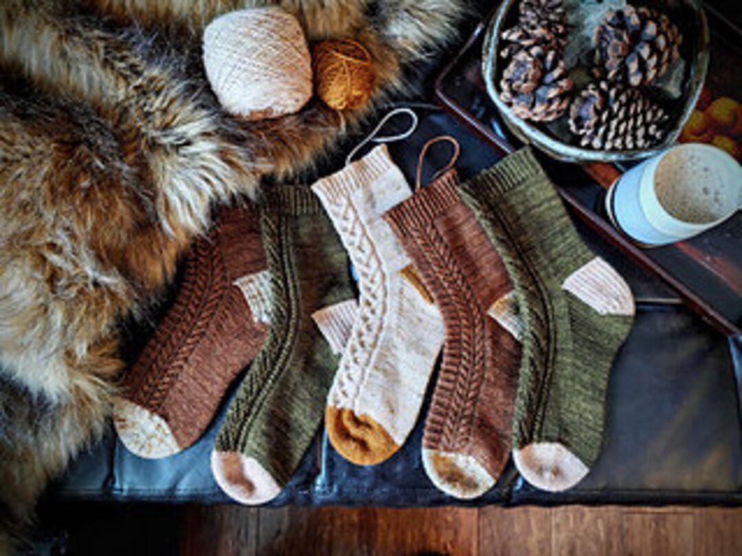 Woodland Winter Sock Collection, Toe up Construction, Knitting Pattern ...