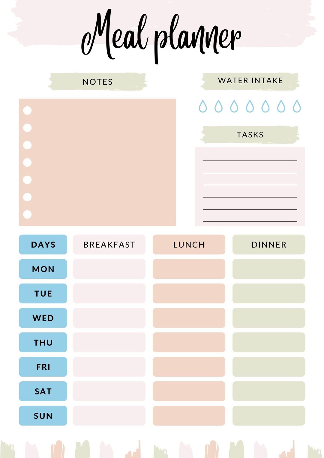 Digital Meal Planner for Goodnotes, Notability, Ipads - Etsy