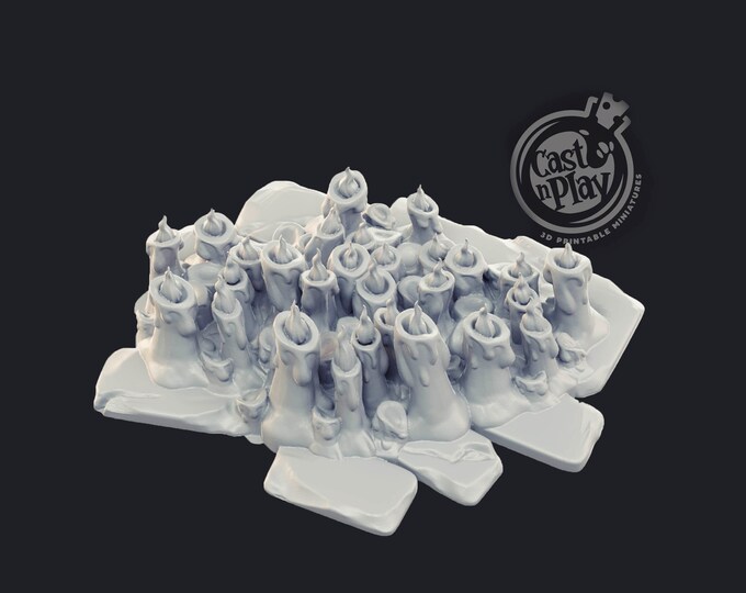 Candles Terrain - Cast N Play Printed Miniature | Dungeons & Dragons ...
