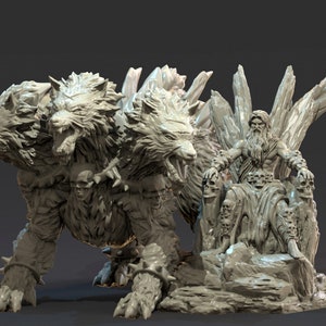 Hades With Cerberus Clay Cyanide Printed Miniature Dungeons & Dragons ...