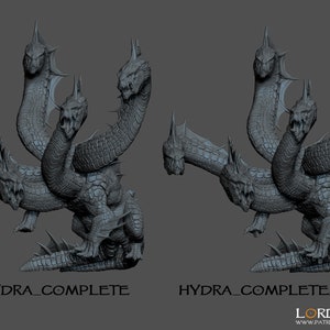 Hydra - Lord of the Print Miniature | Dungeons & Dragons | Pathfinder ...