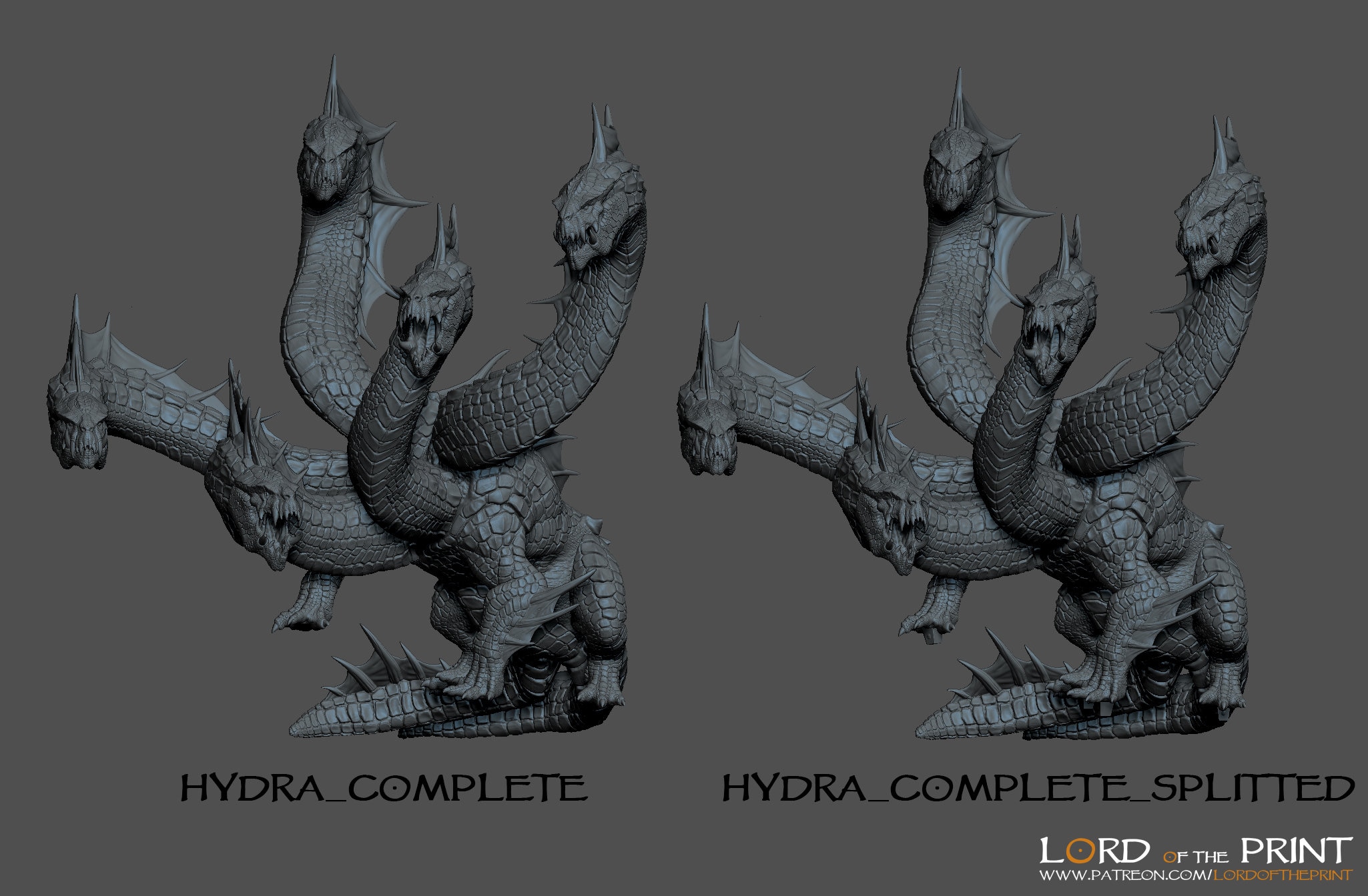 Hydra Lord of the Print Miniature Dungeons & Dragons - Etsy UK