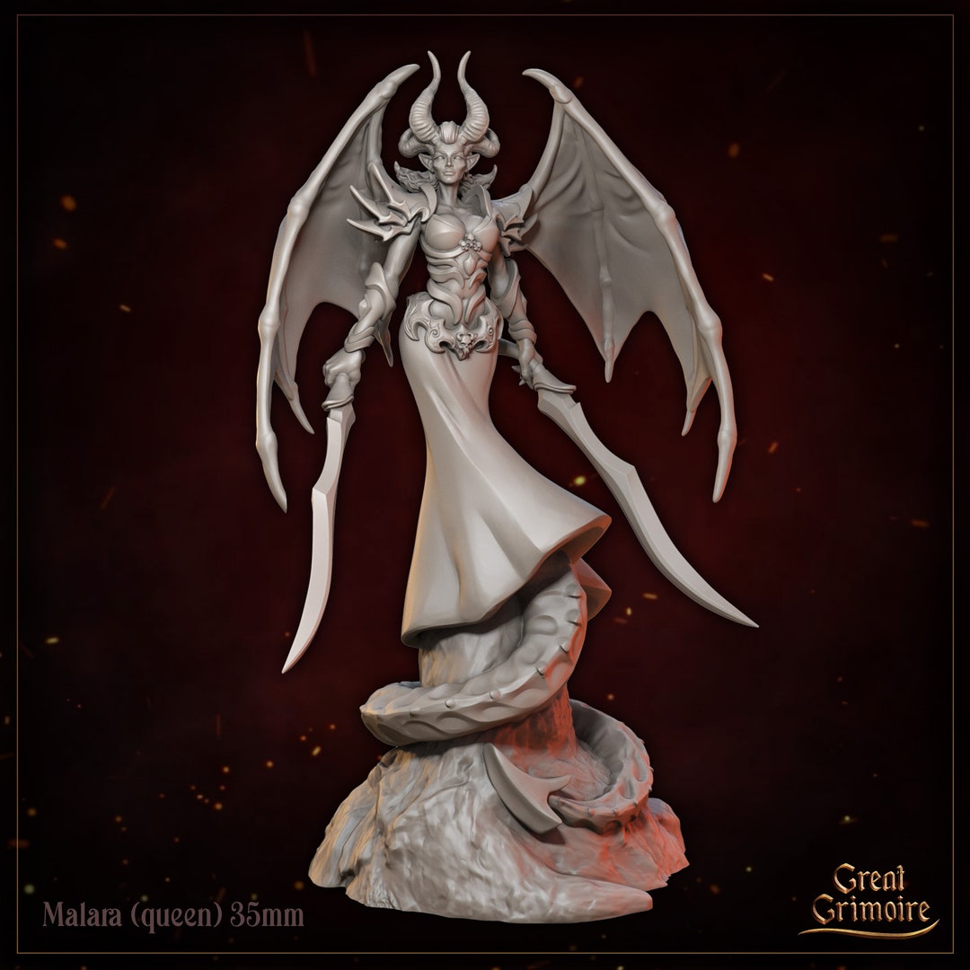 Queen Malara Great Grimoire Printed Miniature Dungeons & Dragons ...