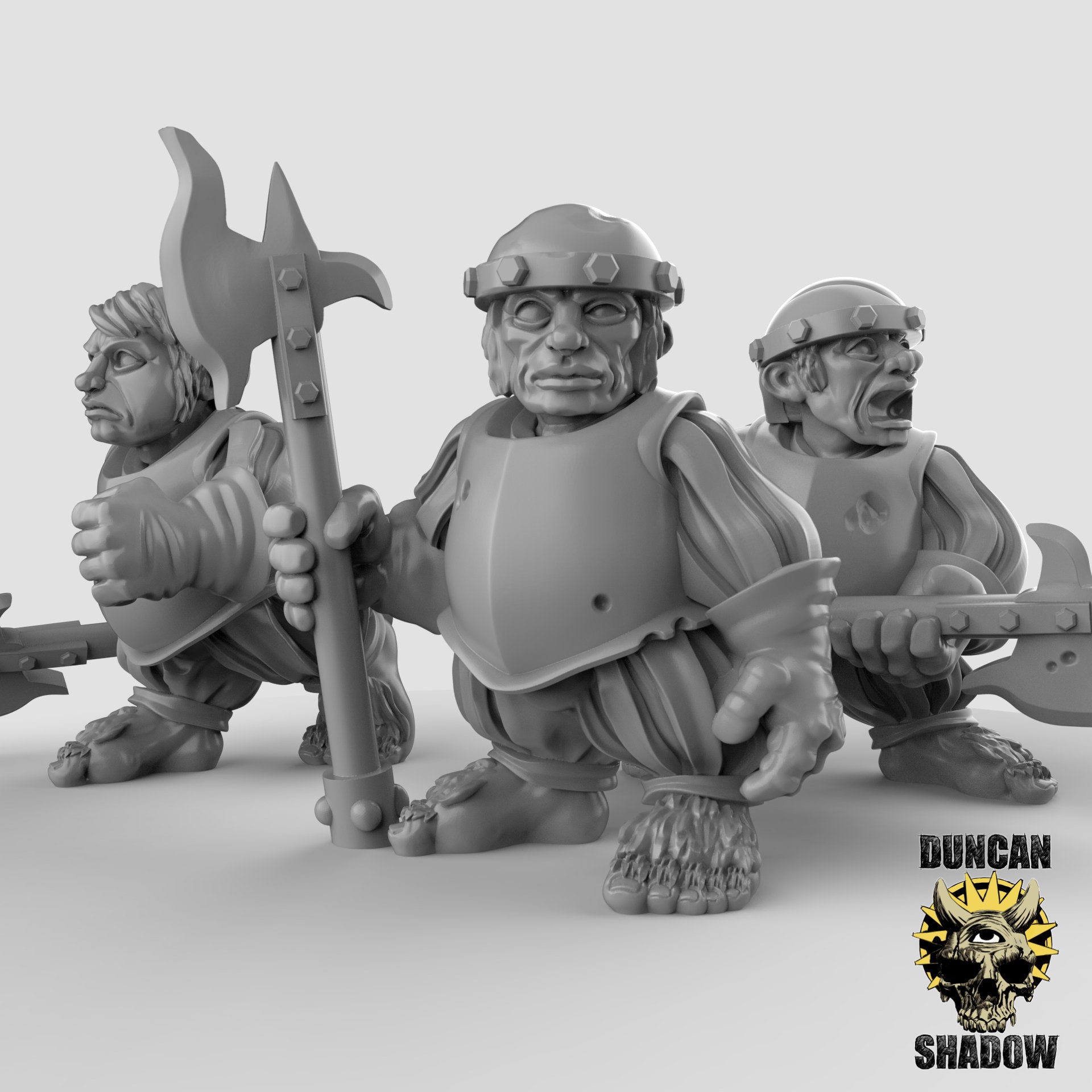 Halfling with Axe Duncan Shadow Printed Miniature / Dungeons - Etsy España