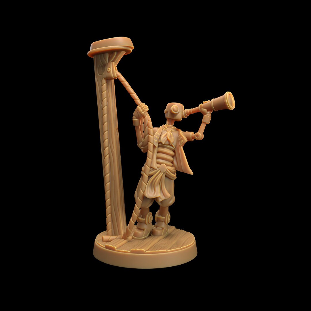 Robot Pirate With Spyglass - the Dragon Trapper's Lodge Printed ...