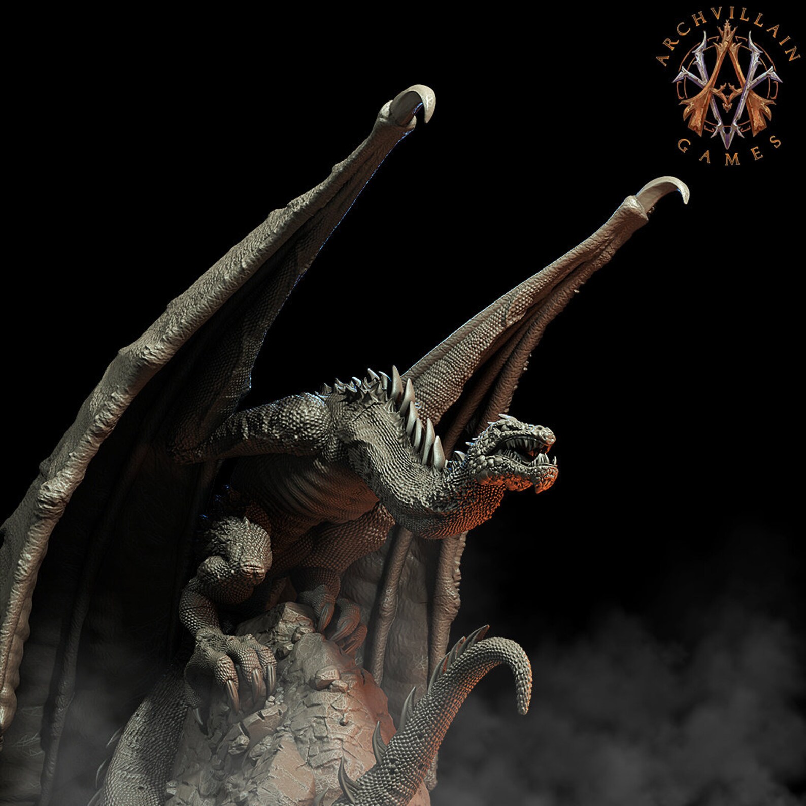 Captain's Steed Dragon Mount Archvillain Games Printed - Etsy