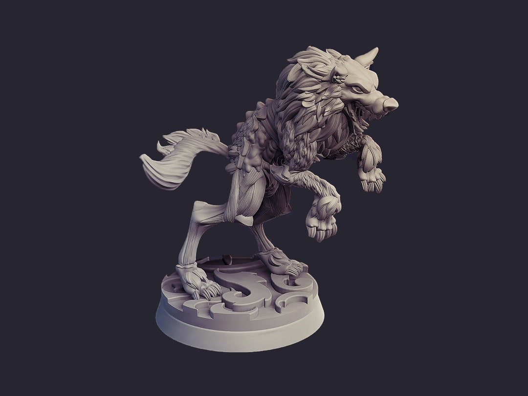 Midnight Wolves 3 Cast N Play Printed Miniatures Dungeons & Dragons ...
