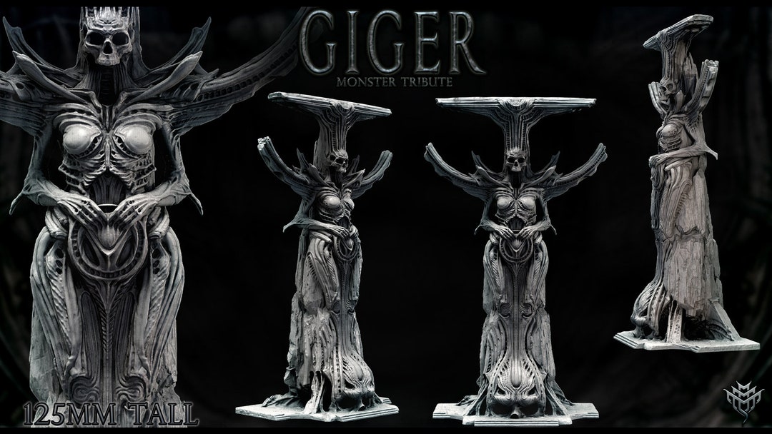 Giger Statue, Alien Scatter Terrain HR Giger Tribute Set Mini Monster ...