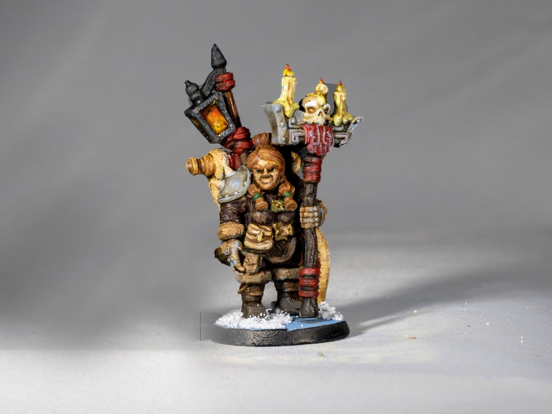 Dwarf Warlock Painted Model - Cast N Play Printed Miniature | Dungeons ...