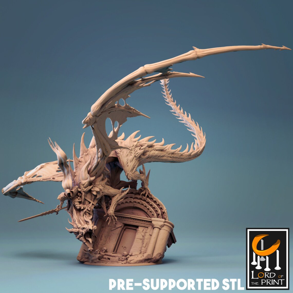 Cursed Dragon Lord of the Print Miniature Dungeons & | Etsy