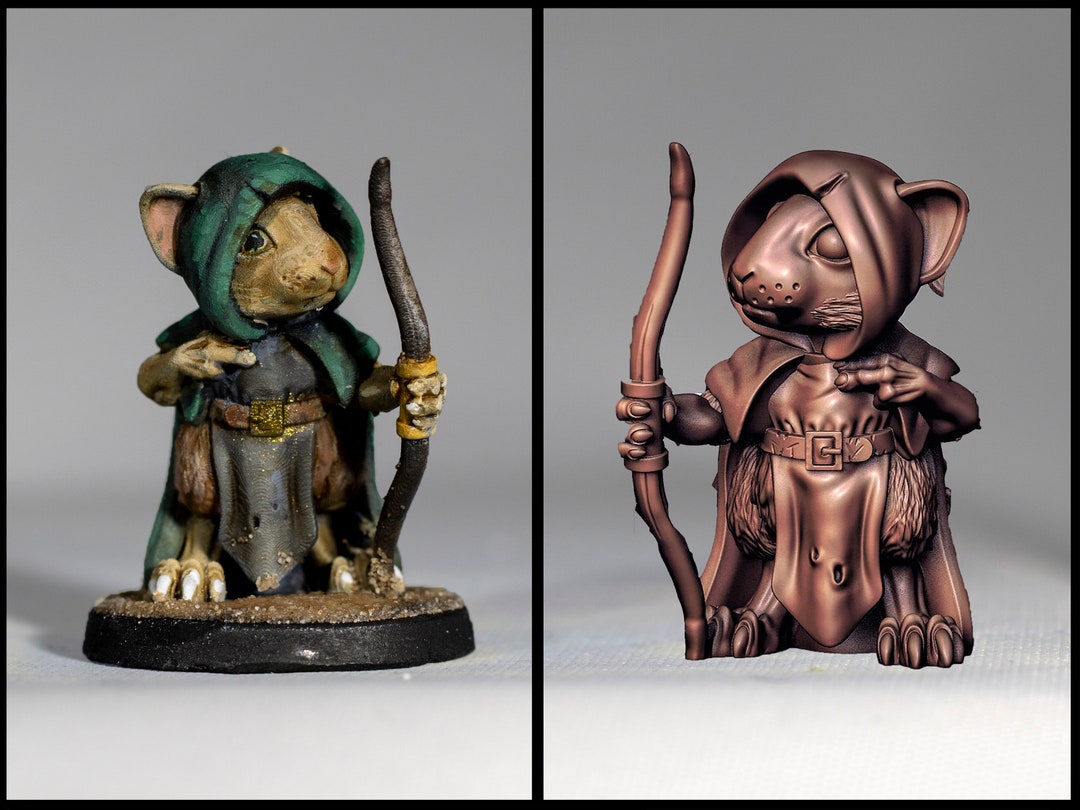 Mousling Rangers Duncan Shadow Printed Miniature Dungeons - Etsy