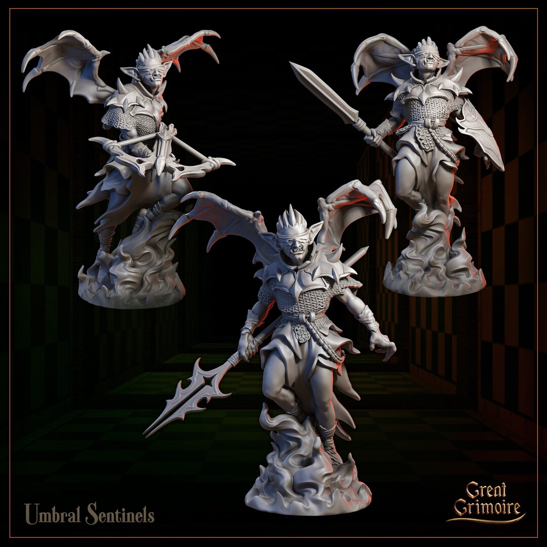 Umbral Sentinels 3 Great Grimoire Printed Miniatures Dungeons & Dragons ...