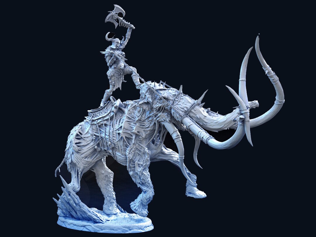 Undead Mammoth and Frost Giant - Mini Monster Mayhem Printed Miniature ...