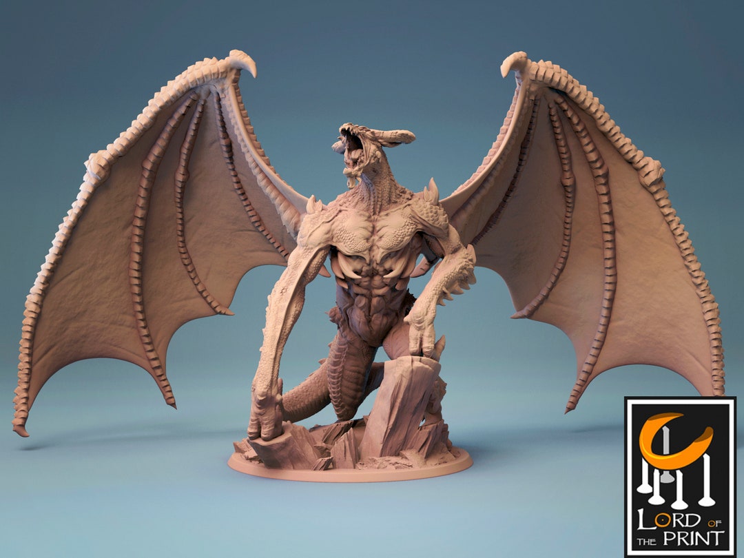 Bat Dragon - Lord of the Print Miniature | Dungeons & Dragons ...