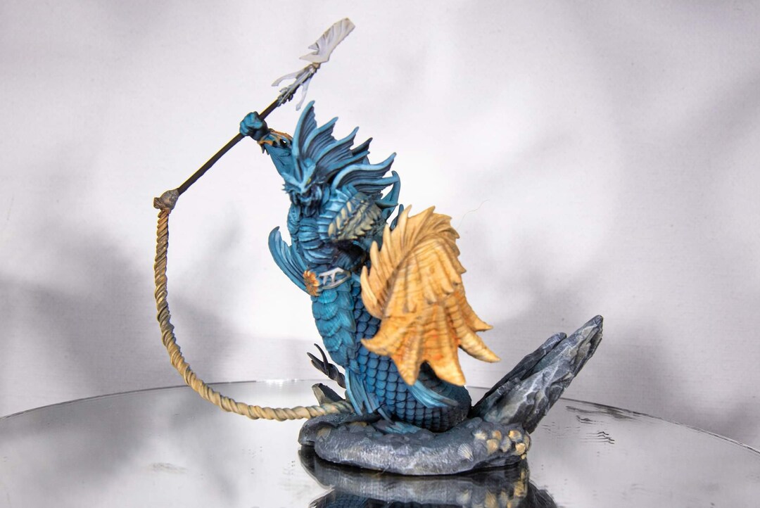 Merrow Painted Miniature - Archvillain Games Printed Miniature ...