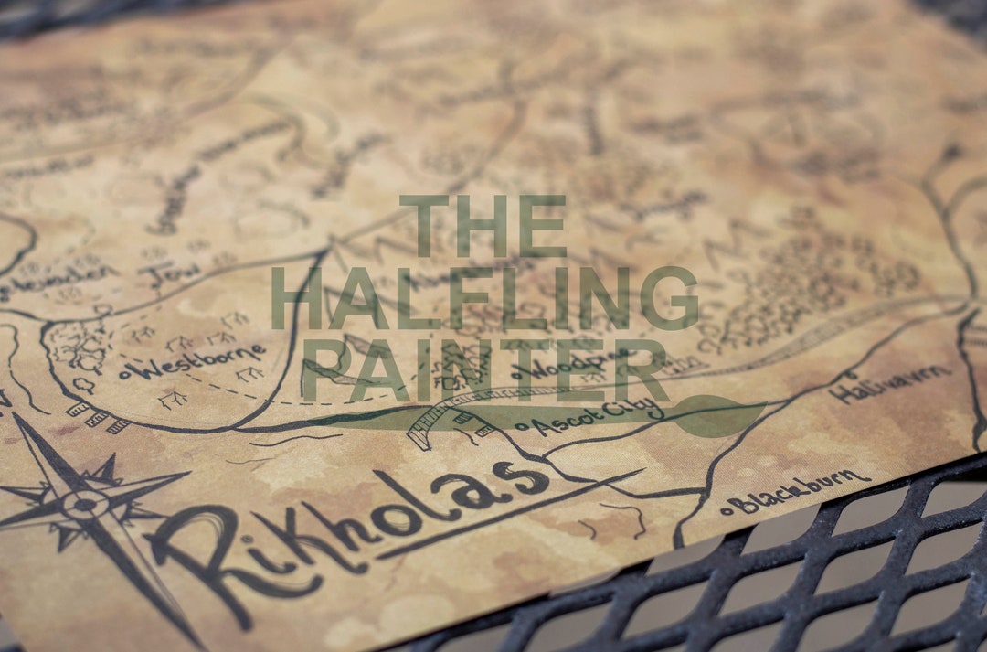 World Custom Fantasy Map 8.5x14 Inch Original Hand Drawn Fantasy Map ...