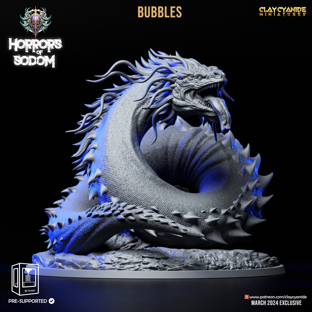 Bubbles, Serpent Horror Clay Cyanide Printed Miniature Dungeons ...