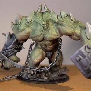 Zombie Behemoth With Hammer Lord of the Print Miniature Dungeons ...