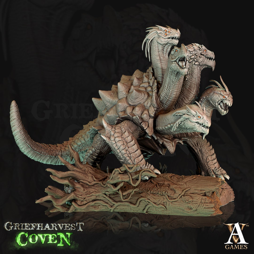 Turtle Hydra Archvillain Games Printed Miniatures Dungeons & Dragons ...