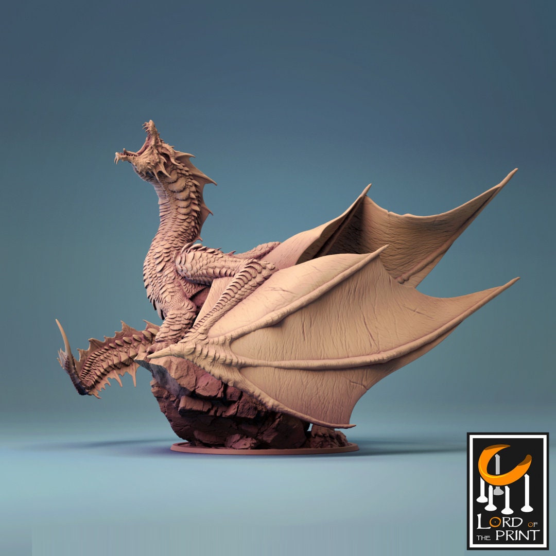 Adult Brine Dragon - Lord of the Print Miniature | Dungeons & Dragons ...