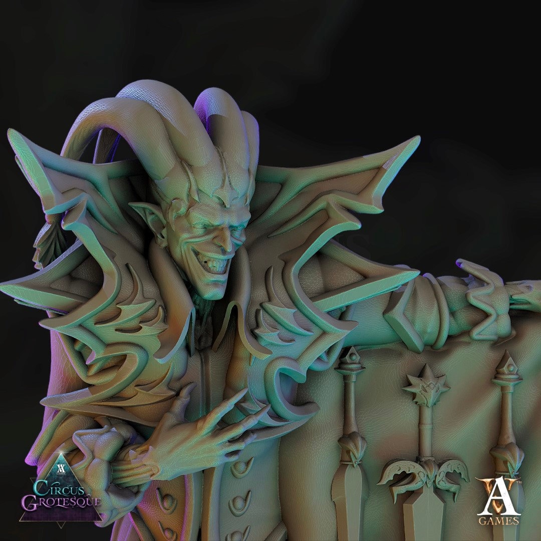 Circus Jester Archvillain Games Printed Miniature Dungeons | Etsy