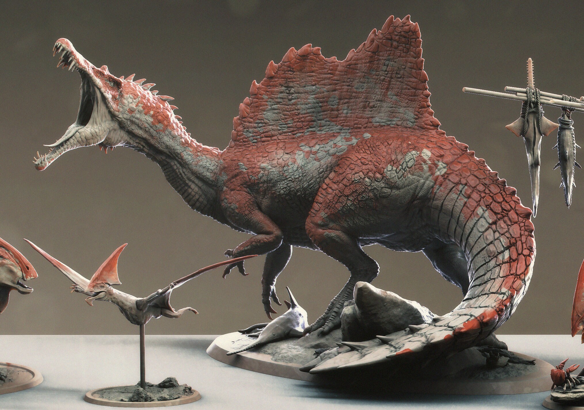 Spinosaurus Lord of the Print Miniature Dungeons & Dragons | Etsy