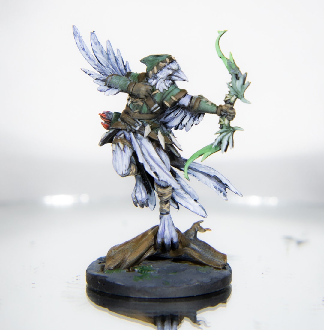 Crimson Archer, Kenku Ranger Painted Model - Great Grimoire Printed ...