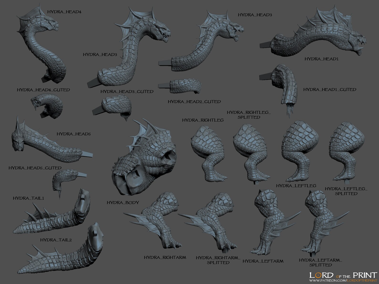Hydra Lord of the Print Miniature Dungeons & Dragons - Etsy