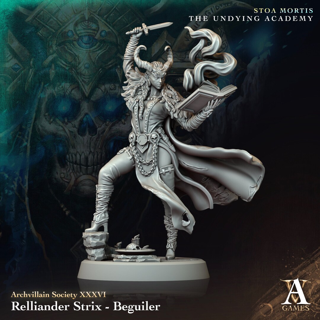 Relliander Strix, Beguiller Archvillain Games Printed Miniature ...