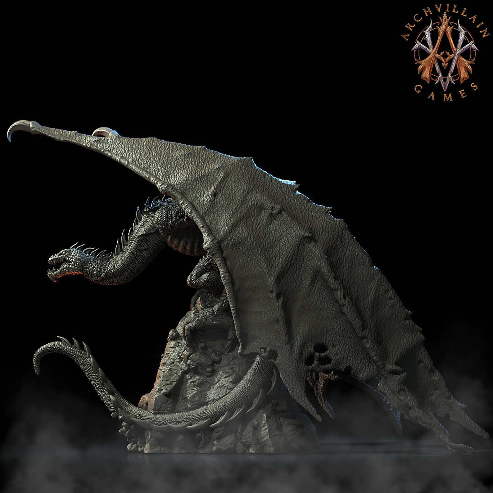 Captain's Steed Dragon Mount Archvillain Games Printed - Etsy