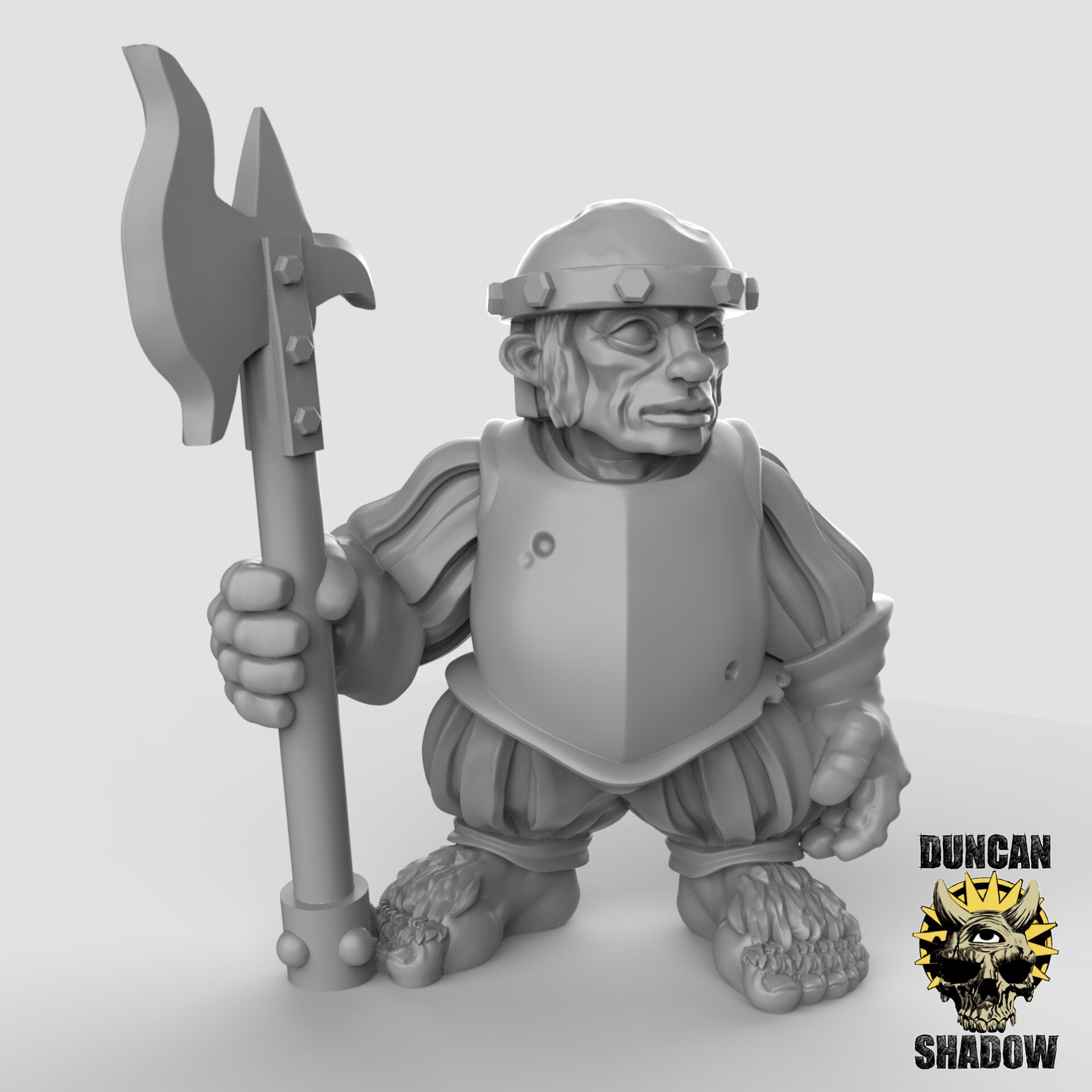 Halfling with Axe Duncan Shadow Printed Miniature / Dungeons - Etsy España