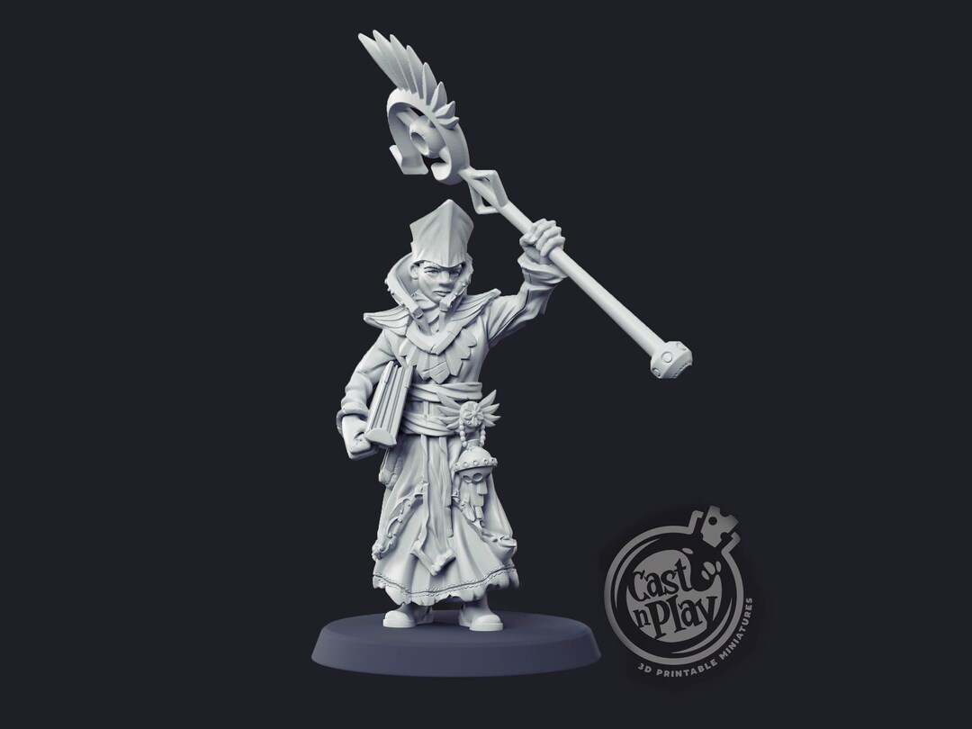 Priest - Cast N Play Printed Miniature | Dungeons & Dragons ...