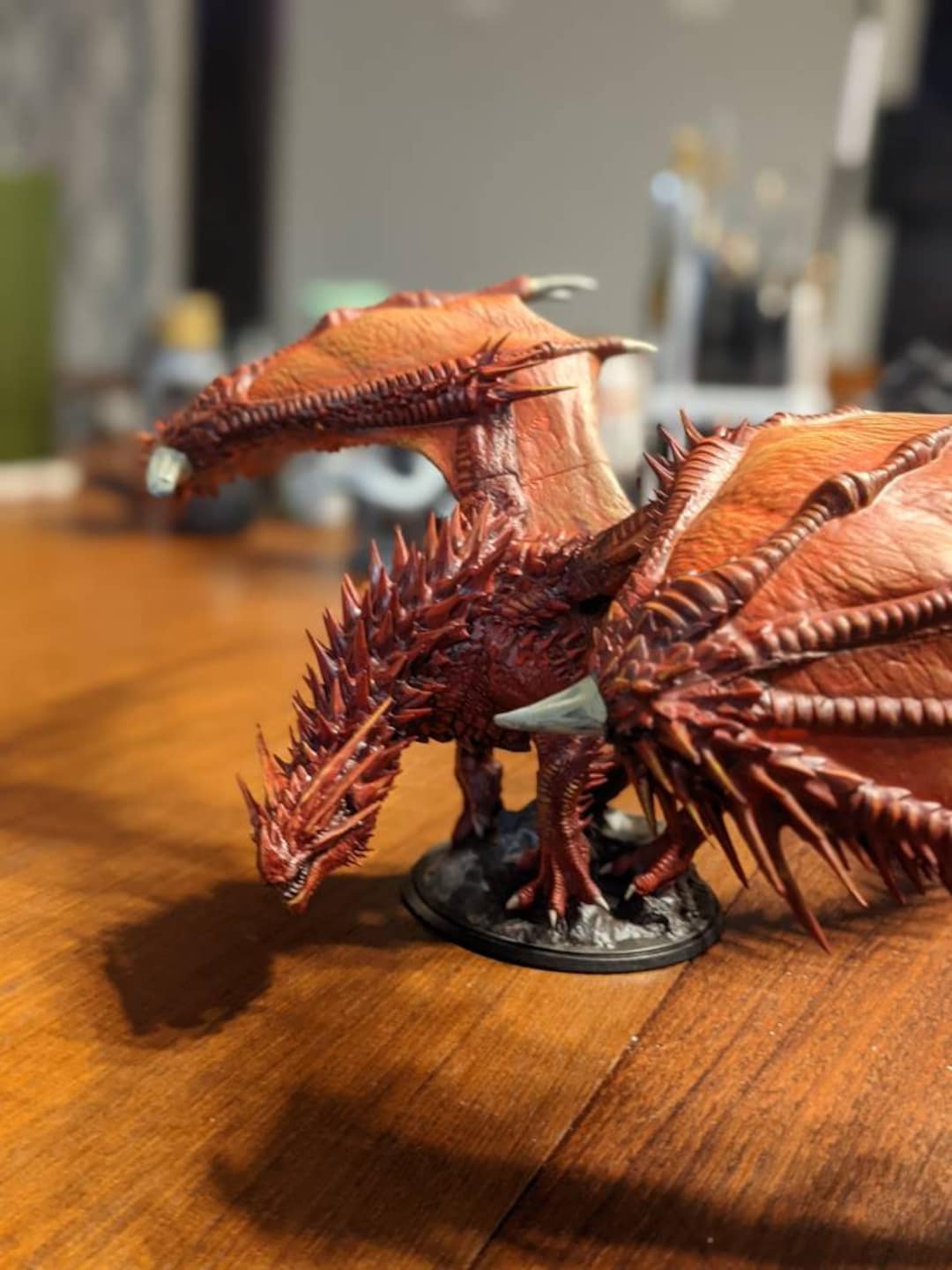 Adult Red Dragon Painted Model - Lord of the Print Miniature | Dungeons ...