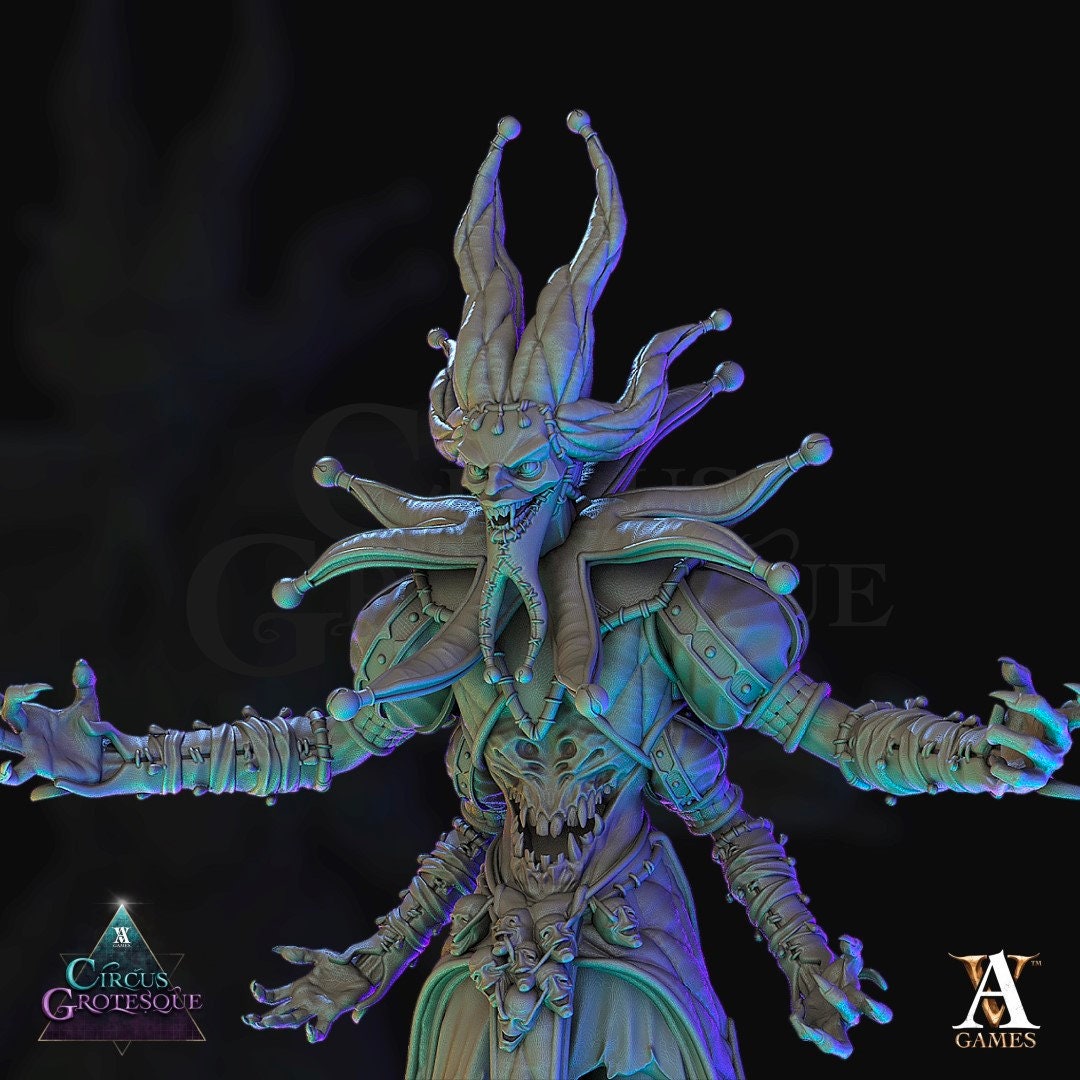 The Grinning God, Circus Clown - Archvillain Games Printed Miniatures ...